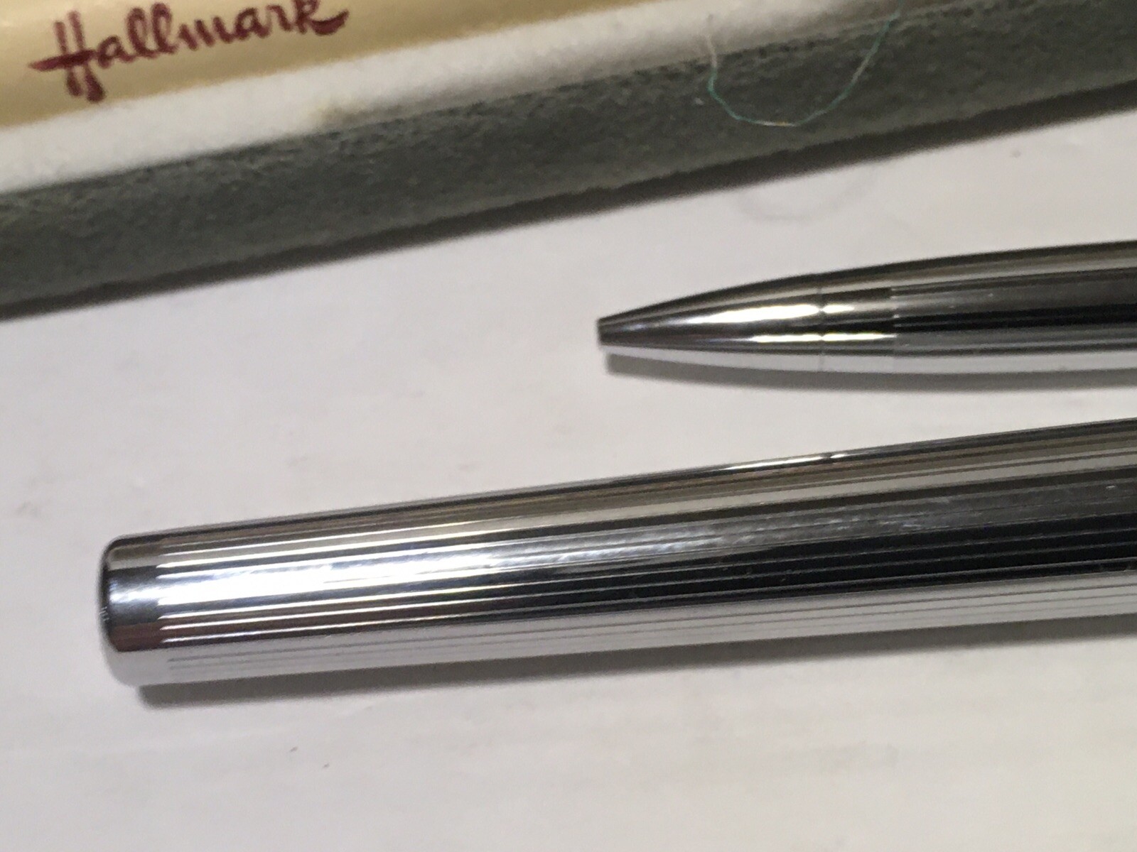 Vtg Hallmark Silver Tone/Chrome Pen & Pencil Set with Cartridge | eBay