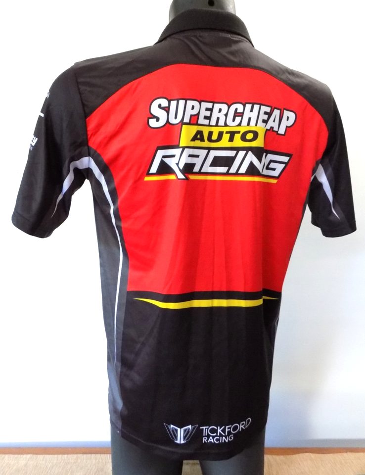SuperCheap Auto Racing Team V8 Supercars Tickford Media Polo Shirt Size ...