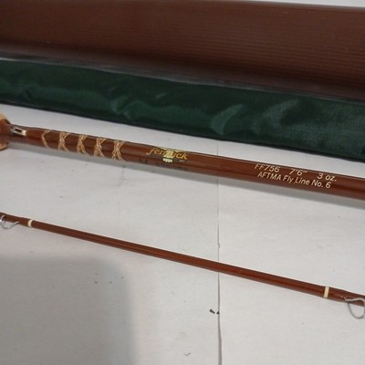 Fenwick AFTMA Fly Line No. 6 FF756 7'6" 3 oz Fiberglass 2 Pc. Fly Rod ...