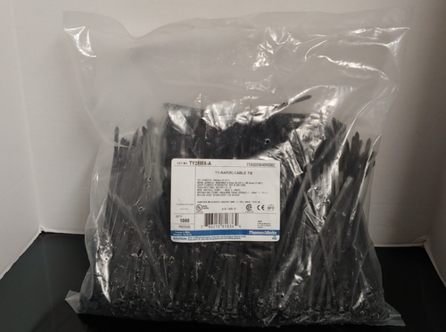 TY-RAP (R) Cable Ties Bag of 1000 (TY25MX-A) Black 7.31" Thomas & Betts ...