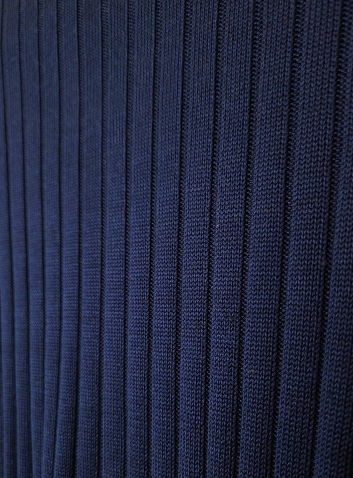 Talbots Indigo Blue Ribbed 100% Silk Turtleneck, Size S | eBay UK