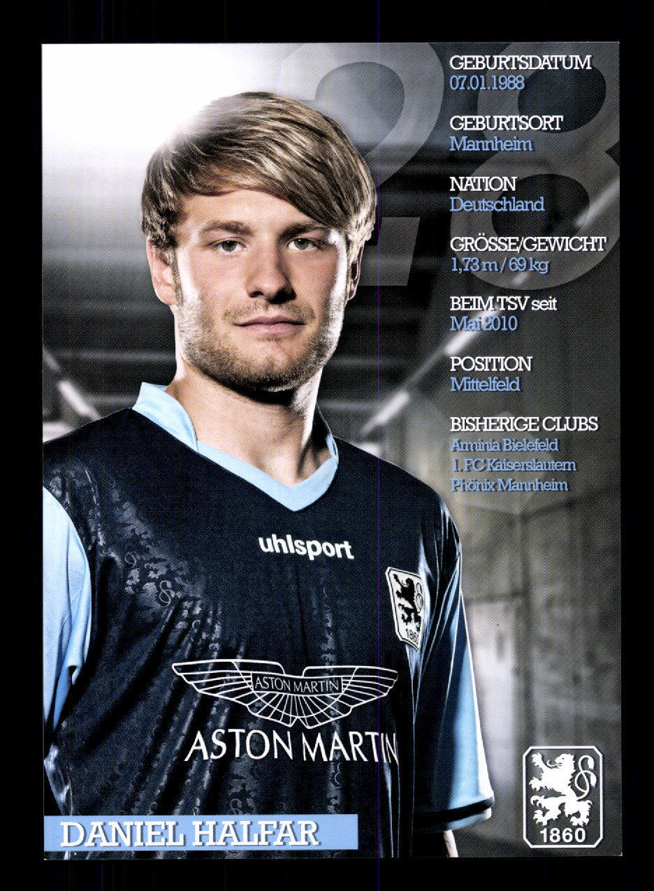 Daniel Halfar Autogrammkarte TSV 1860 München 2012-13 Original Signiert ...