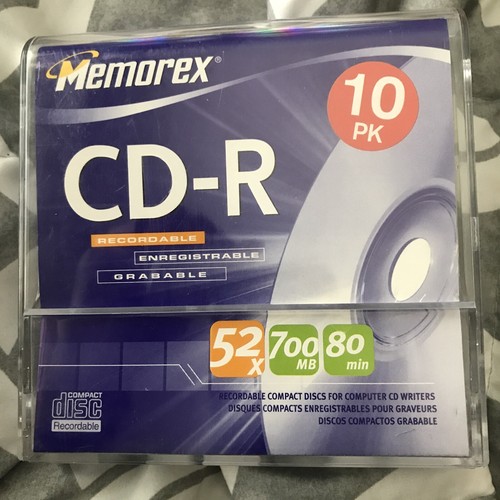 Memorex CD R 52 X 700 MB 80 Mins 7 Pack Discs In Paper Sleeves ...