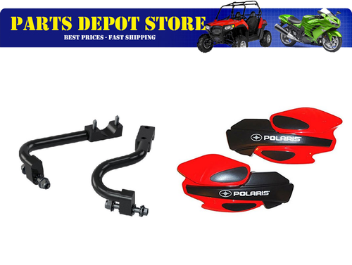 POLARIS HAND GUARDS W/ MOUNTS RED SPORTSMAN OEM NEW 2879380 2876845 | eBay