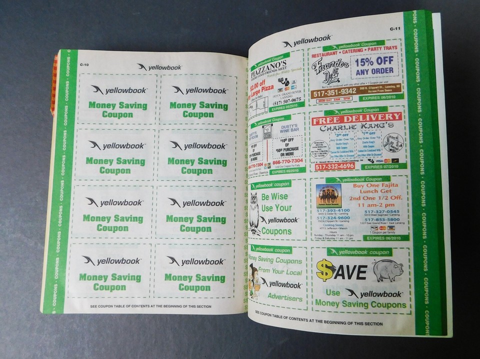 Lansing East Lansing Michigan Yellowbook 2009-2010 Phone Directory | eBay