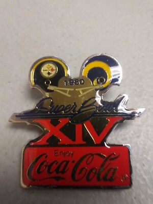 NFL Super Bowl XIV Pittsburgh vs Los Angeles Rams Lapel/Hat Pin (1980 ...