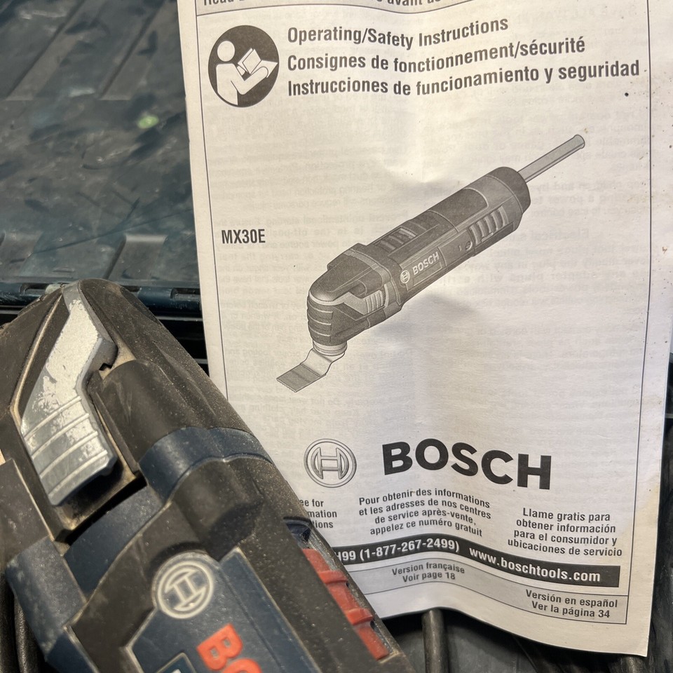Bosch MX30E 3 Amp Variable Speed Oscillating Multi Tool With Case ...