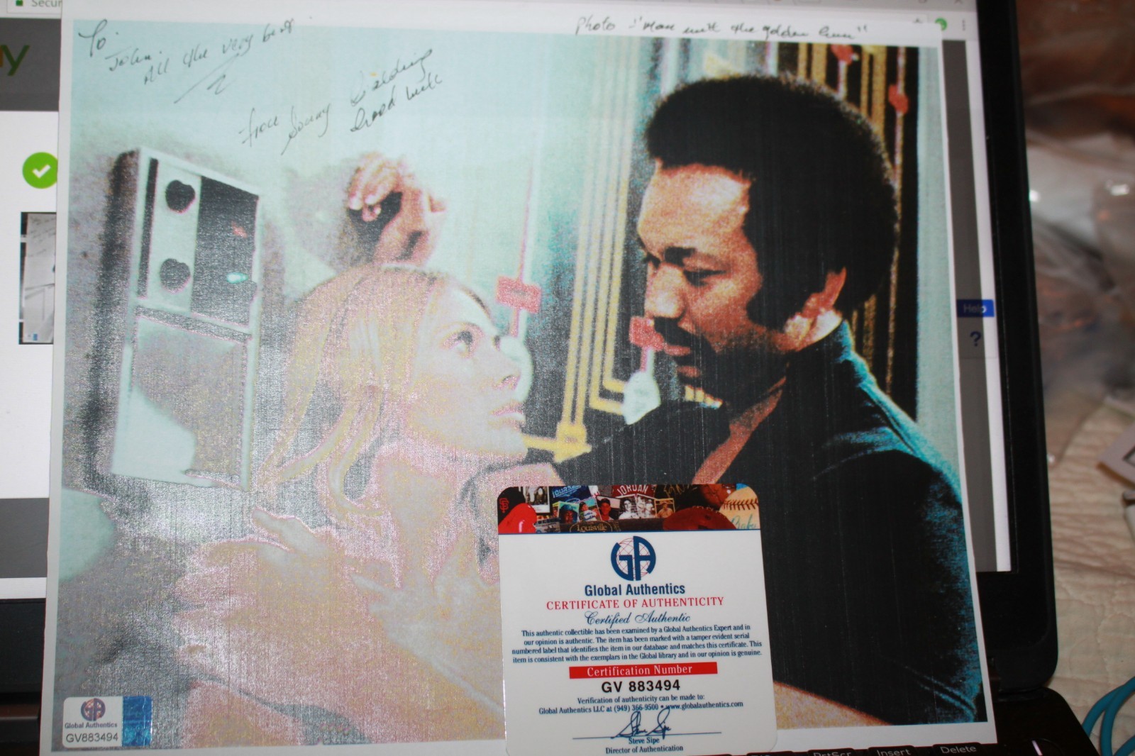Sonny Caldinez Autographed Color Photo COA Man with Golden Gun | eBay
