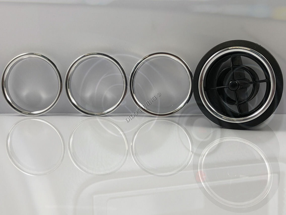 For Mazda MX5 MX-5 1989-2005 Chrome vent rings Real aluminum surrounds ...