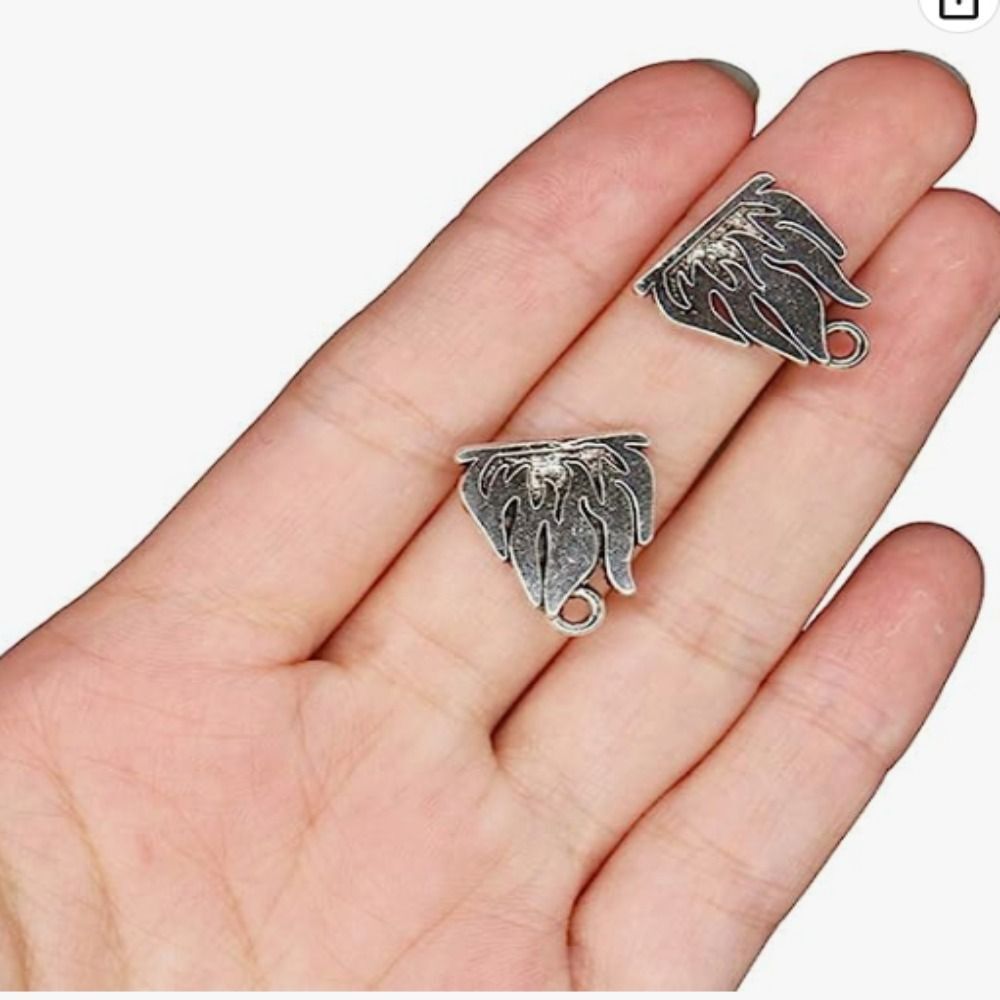 100Pcs Antique Silver Flame Charm Small Flame Charm DIY Crafts | eBay