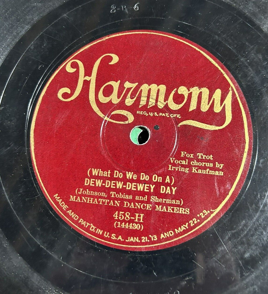 78 RPM Irving Kaufman Manhattan Dance - Sweet Marie / Dewey Day Fox ...
