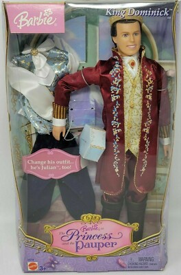 Barbie Ken As King Dominick Princess and the Pauper Doll NRFB 2004 New ...