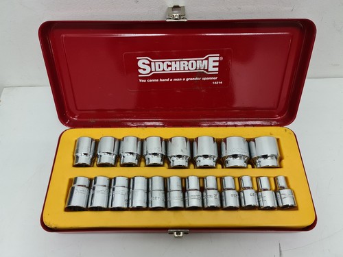 Sidchrome SCMT14214 Sidchrome Socket Set - 1/2" Drive 20 Piece Metric ...