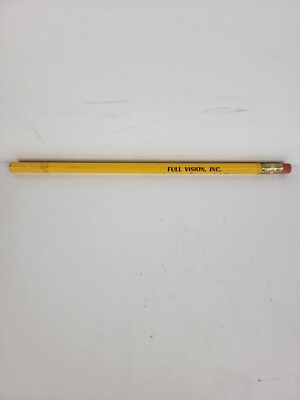 Vintage Yellow Pencil Full Vision Inc. Newton, Kansas | eBay