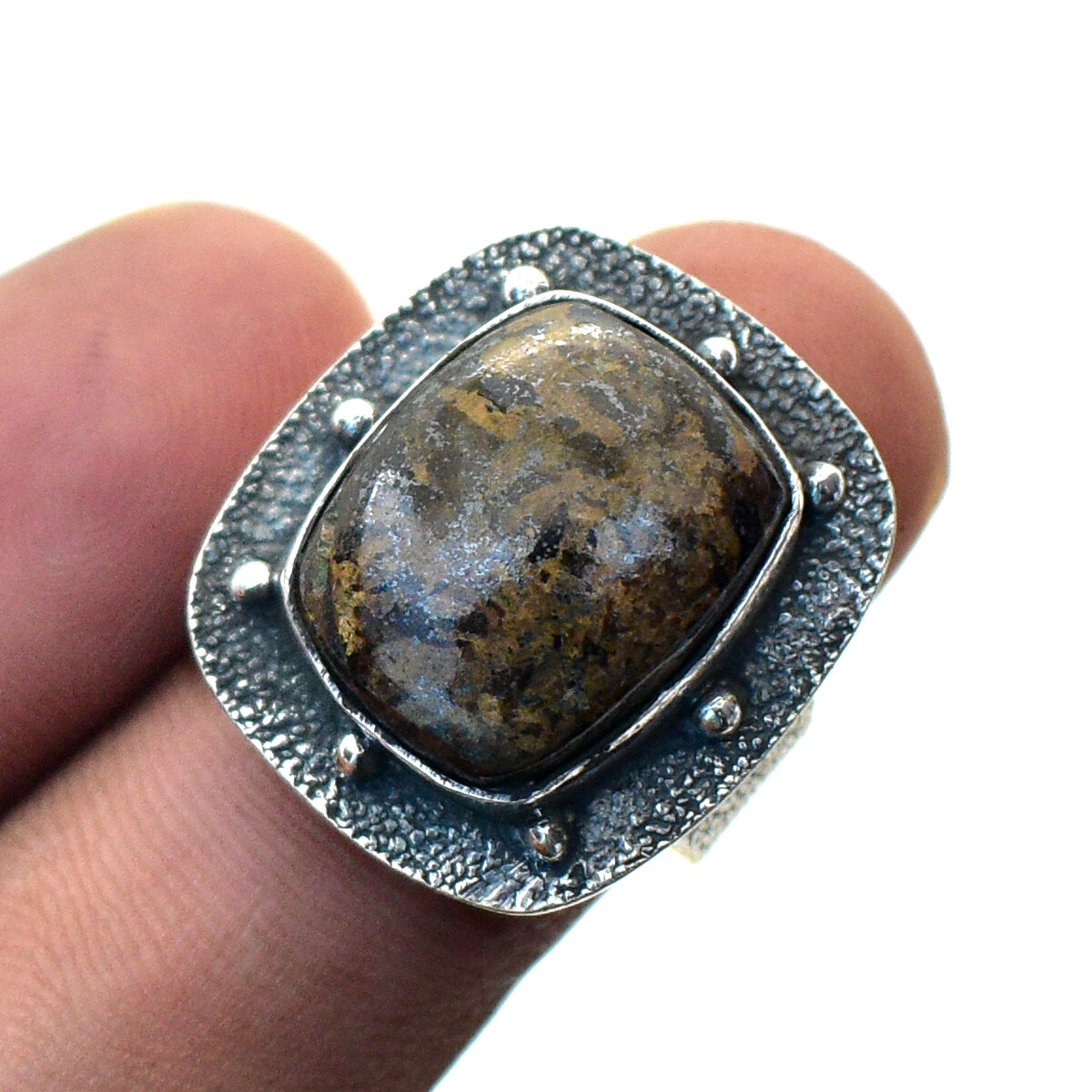 Bronzite Jasper Gemstone Fashion Ethnic Gifted Vintage Jewelry Ring 7. ...