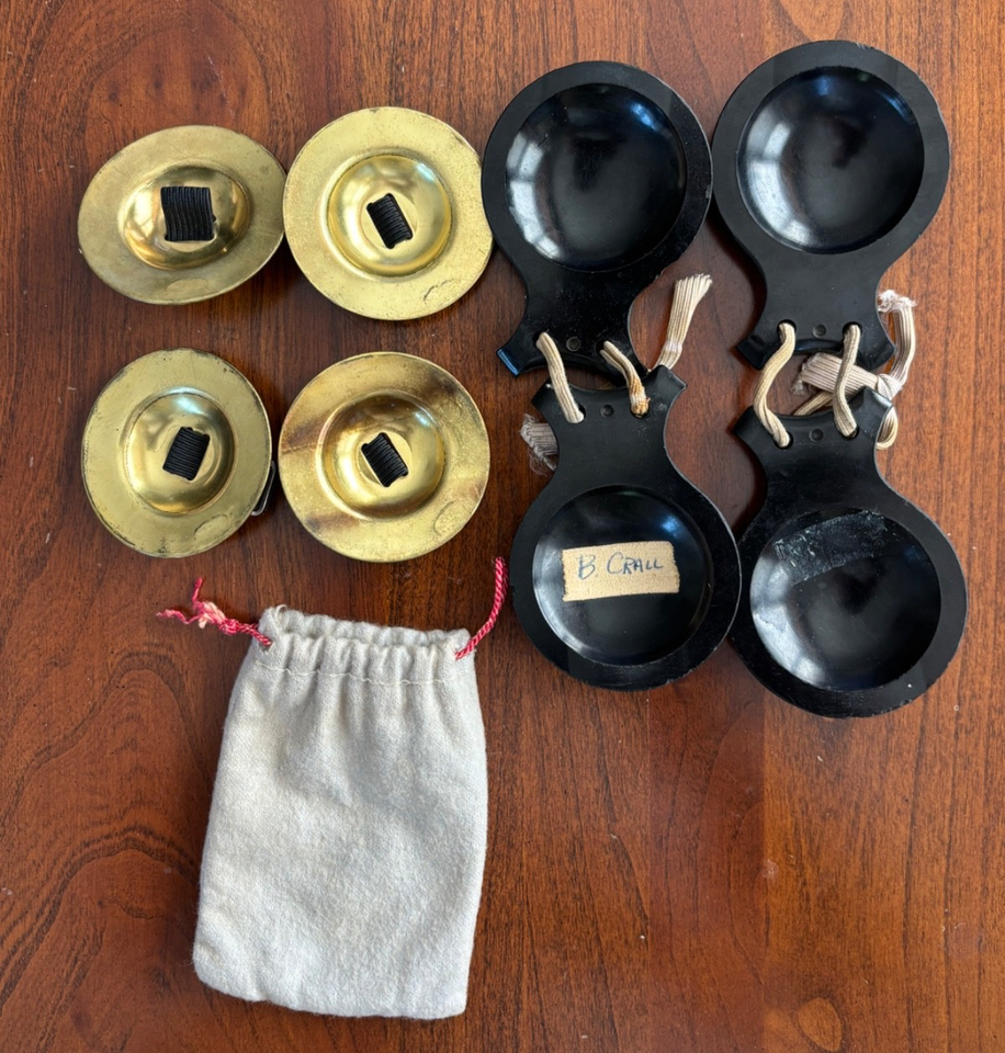 Vintage Elton Finger Cymbals 4 Sets Of 2 With Bag - Metal and Heavy ...