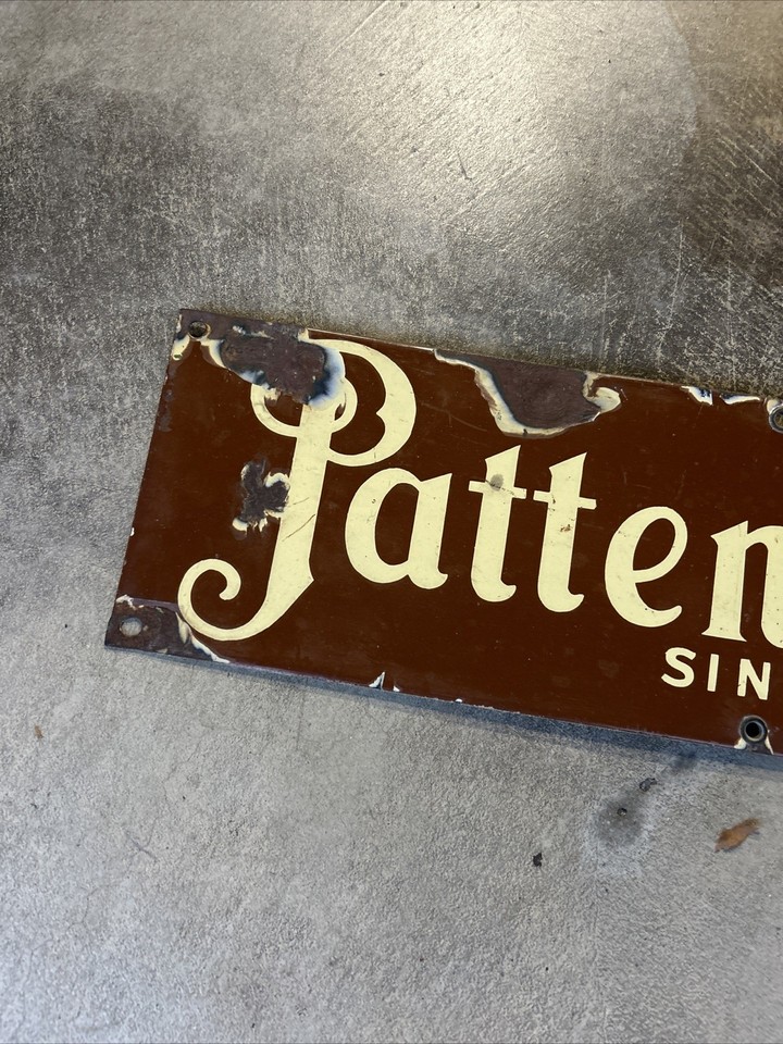 Vintage Original Porcelain Sign Patten-Blinn Lumber Co Los Angeles ...