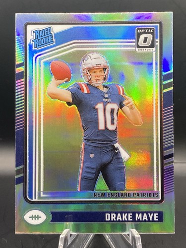 2024 Donruss Optic Rated Rookie Drake Maye #229 Holo Silver Prizm ...