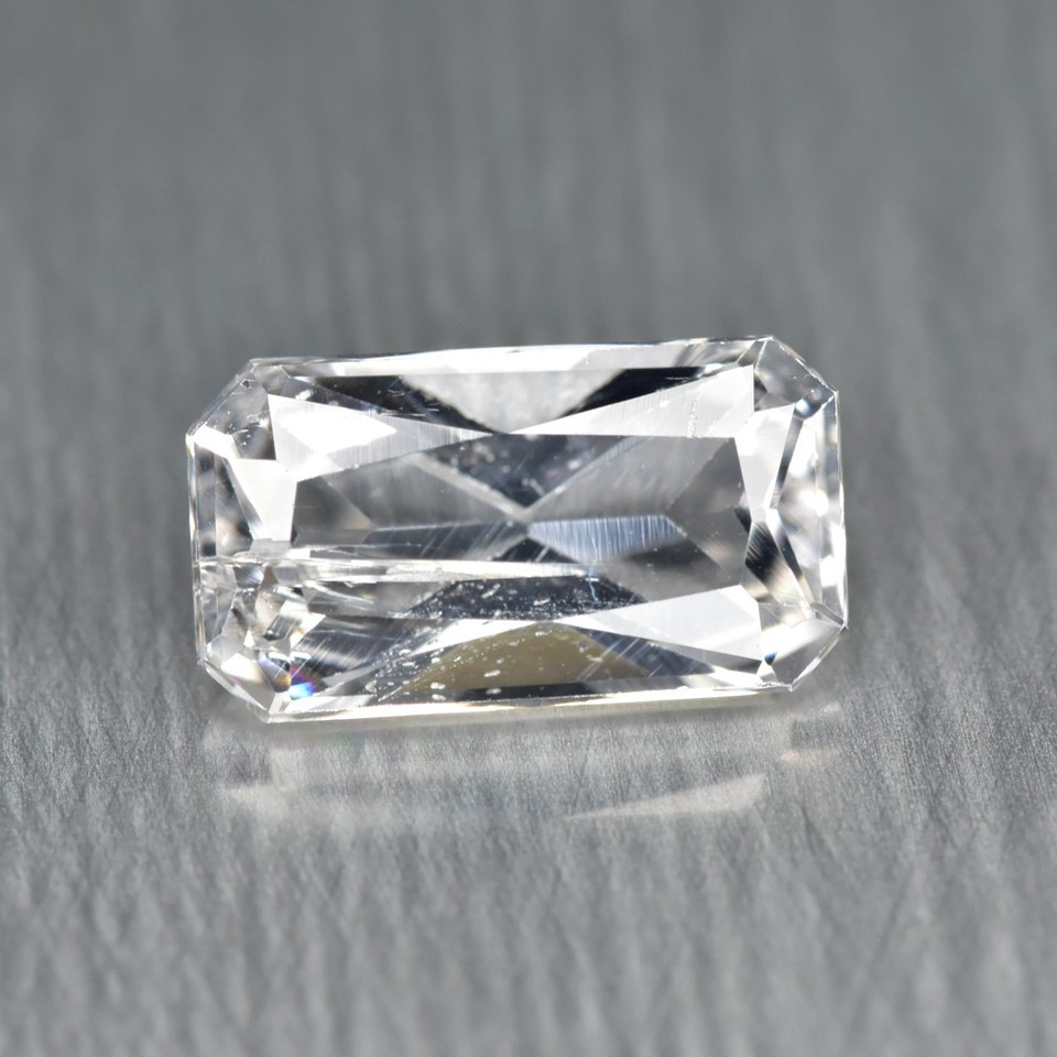 1.76Ct Emerald Cut Cut _ Pretty Transparent Unheated Danburite from ...