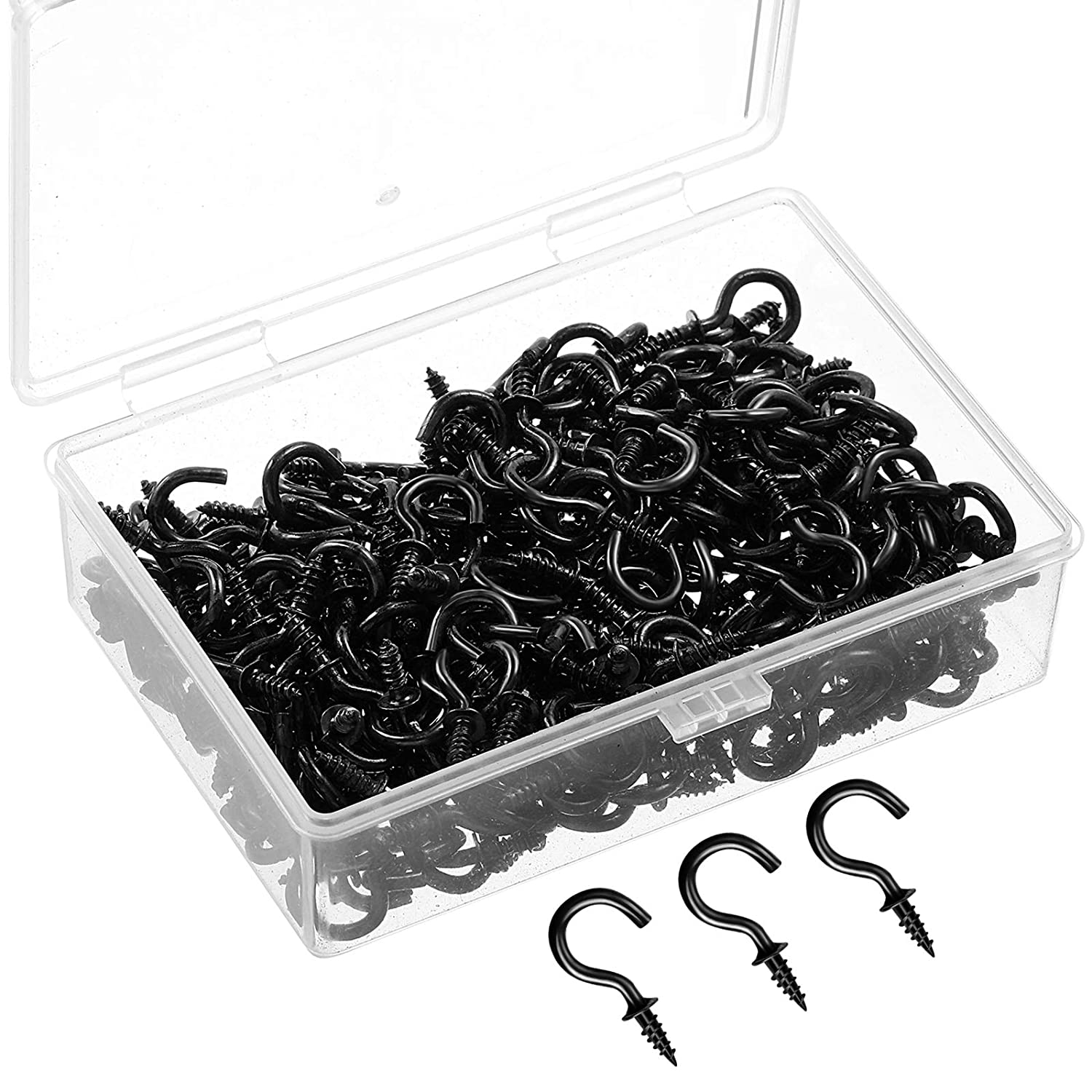 240 Pieces 1/2 Inch Cup Hooks Ceiling Hooks, Metal Cup Hook Screw-In ...