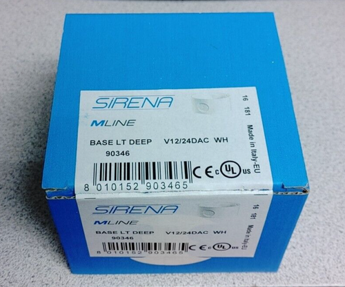 SIRENA 90346 MLINE DEEP LT BASE WHITE 12-24 VDC/VAC NEW!! QUANTITY ...