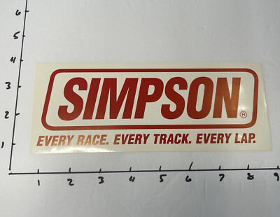 Vintage/original SIMPSON NASCAR NHRA Racecar SAFETY Decal Sticker Race ...