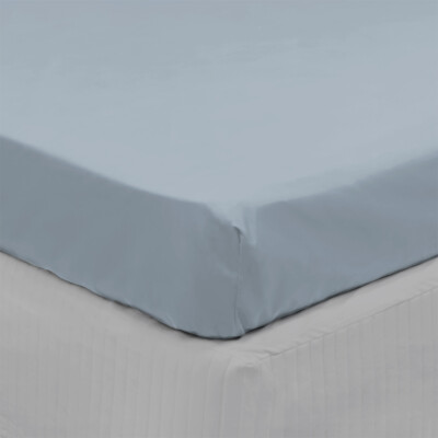 Algodon Long Single Bed Fitted Sheet 300TC Cotton Faded Denim Home ...