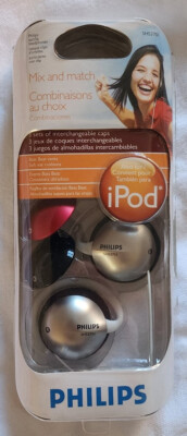 Philips SHS3701 Ear-Hook Headphones - Silver/White | eBay Australia