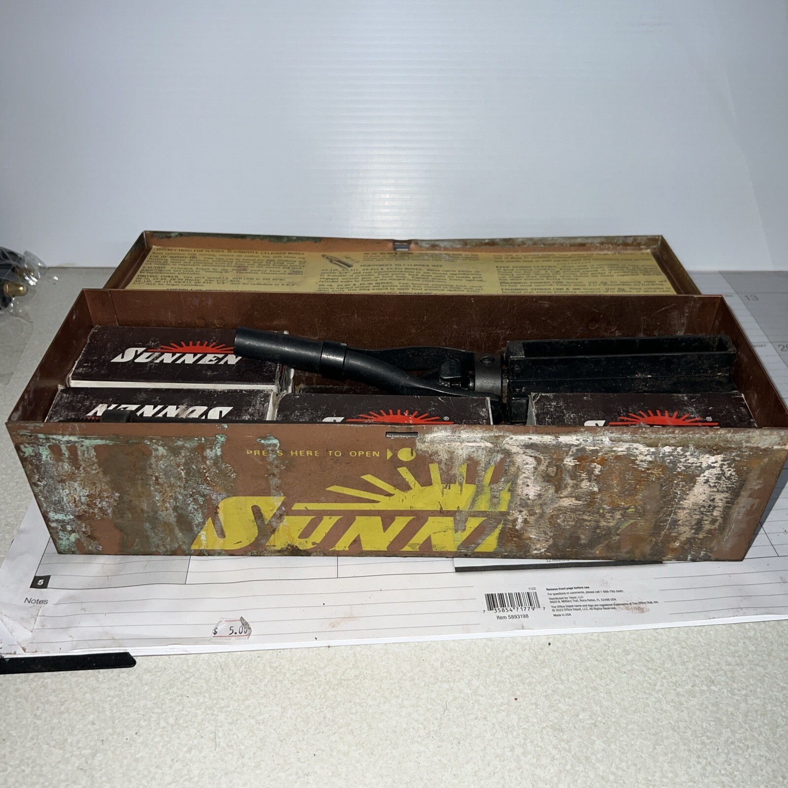 Sunnen Standard Cylinder Honing Machine w/ box jn-101 &201 stone set | eBay