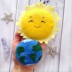 Space Planets Sun Felt Toys Set Solar System Baby Gift Decor for ...