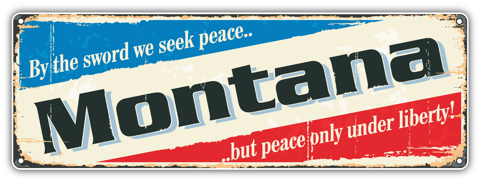 Montana USA State Grunge Retro Emblem Car Bumper Sticker Decal ''SIZES ...