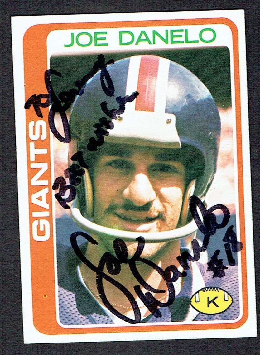 Joe Danelo #472 signed autograph auto 1978 Topps Football Trading Card ...