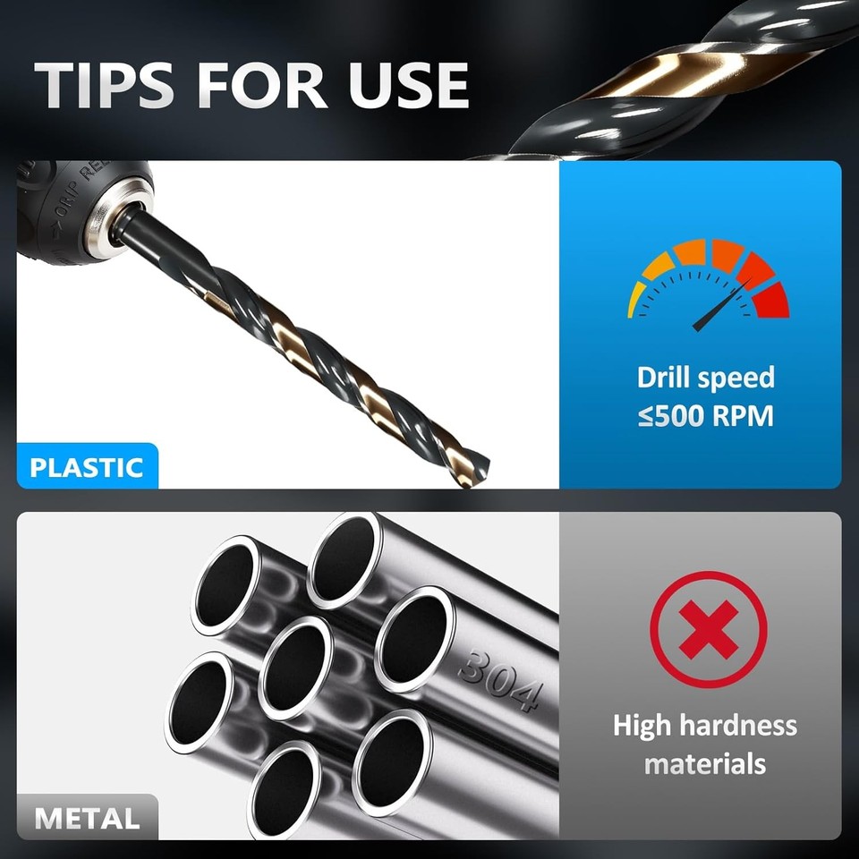 29Pcs Drill Bits High Speed Steel Carbide Twist Drill Bit Set for ...