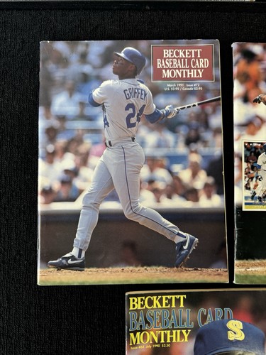 Beckett Baseball Monthly x3 Magazines (1990, 1991 & 1993) Ken Griffey ...