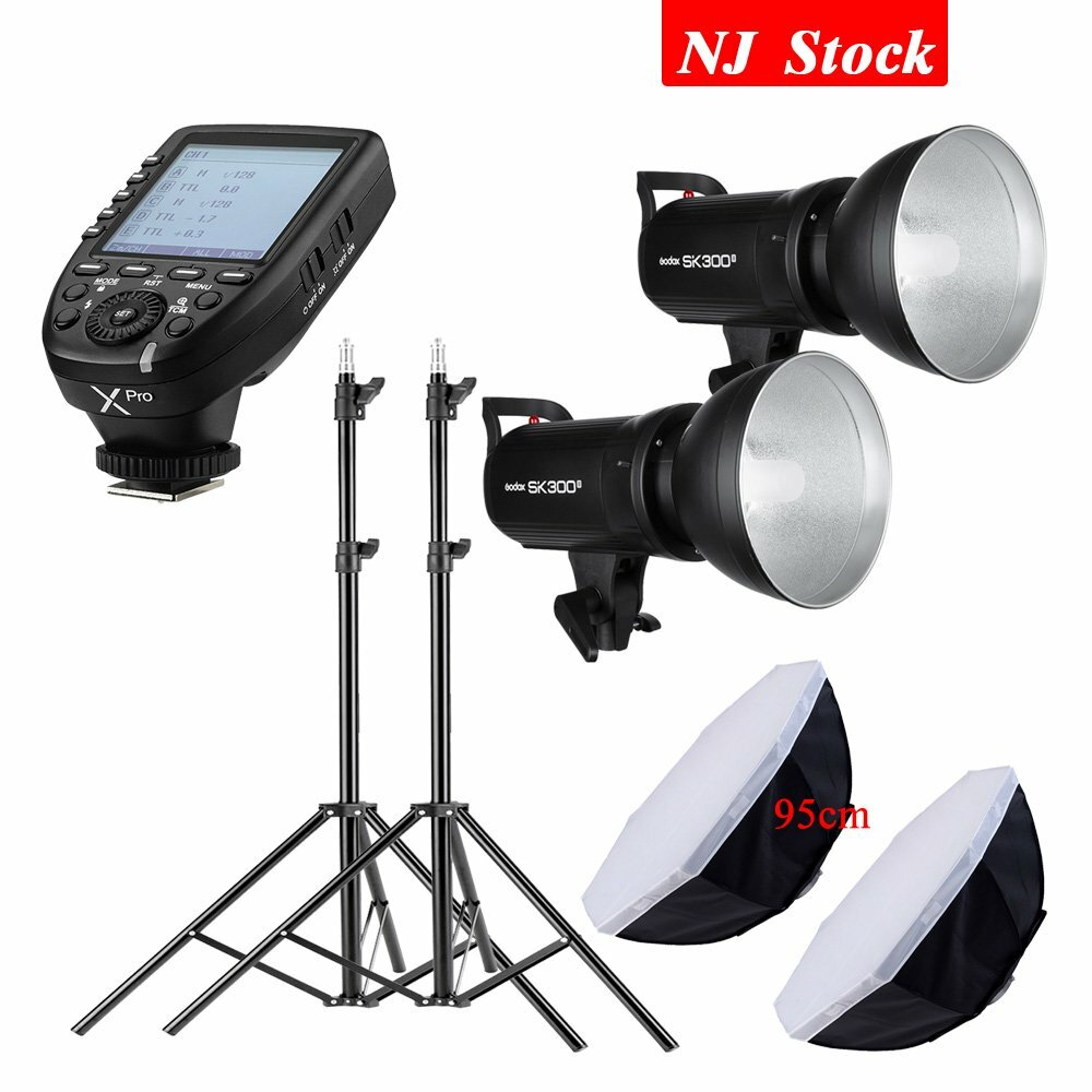 US Godox SK300II 2.4G Monolight Flash Xpro-C/F/N/O/S Trigger Softbox ...