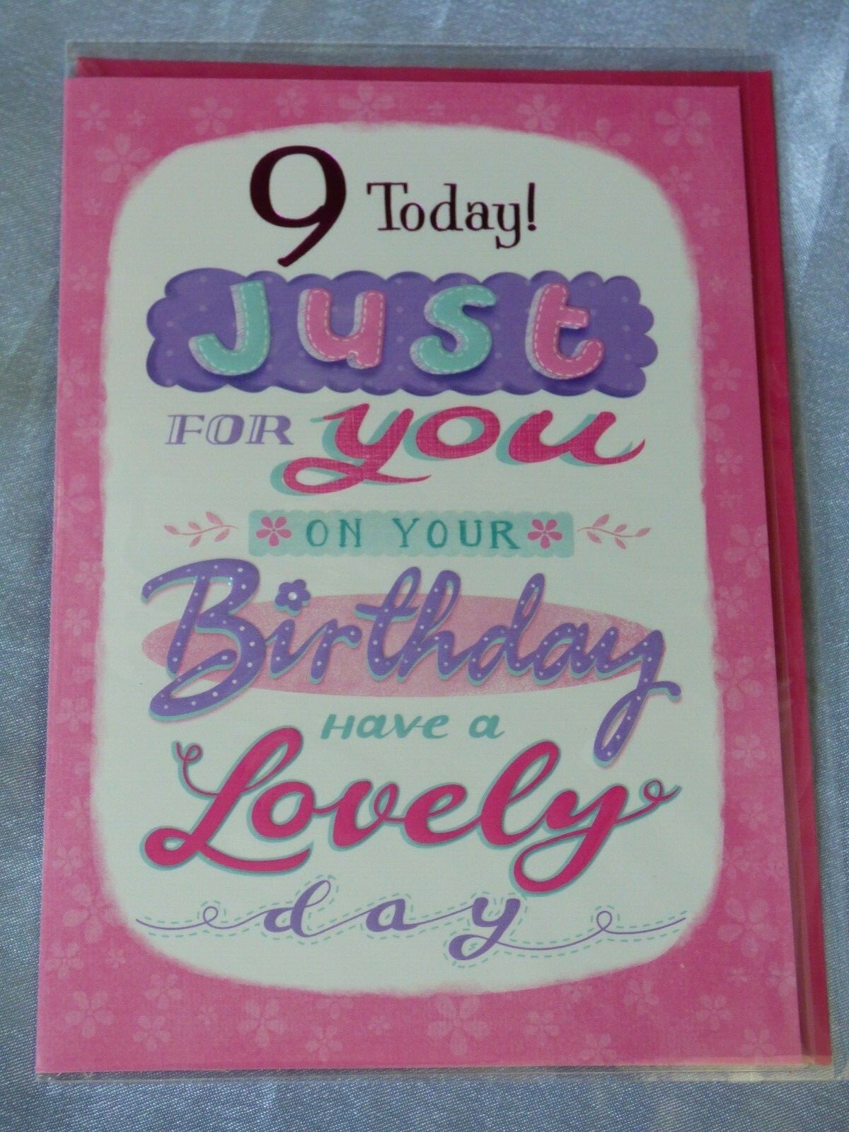 9TH BIRTHDAY CARD NINTH NINE YEAR OLD CUTE BOY GIRL AGE CARD 9YR HUGE ...