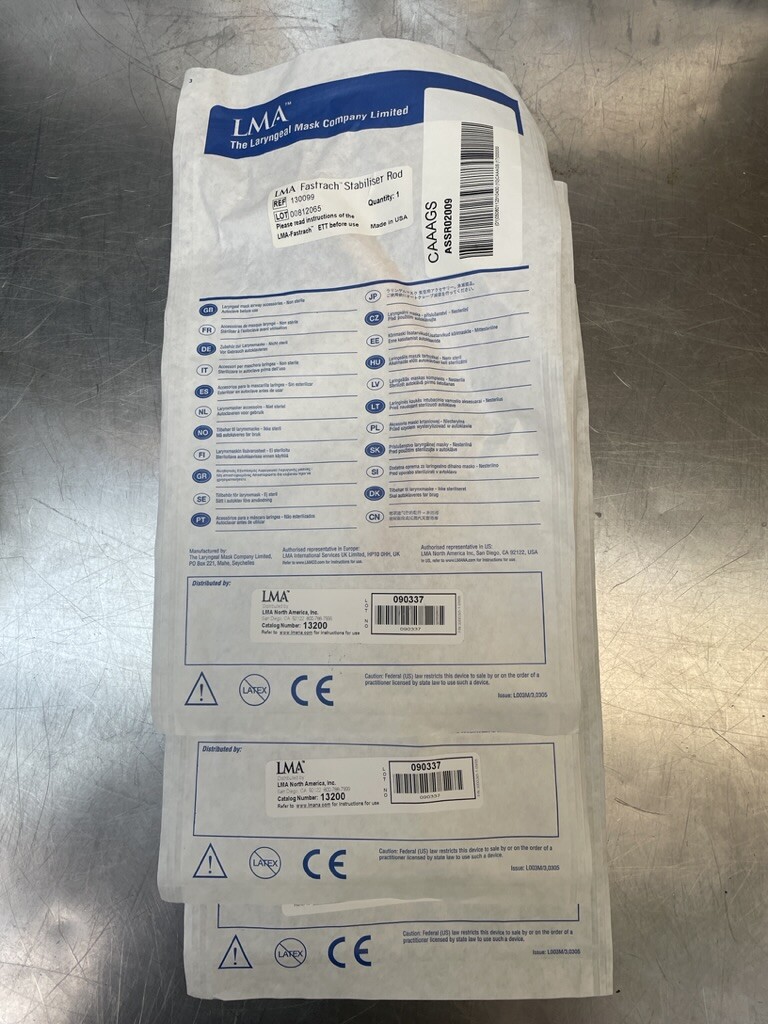 LMA Fastrach Laryngeal Mask MULTIPACK Emergency Airway Intubation Kit ...