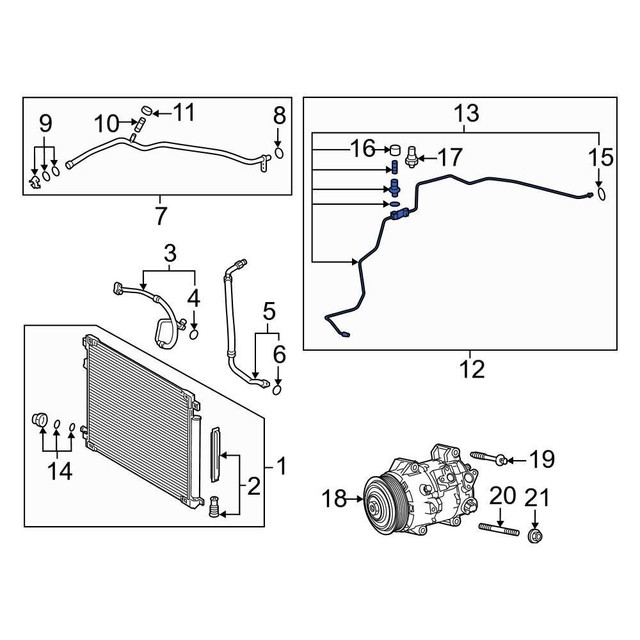 AC Conditioner Pipe 8871006530 Fits 2018 Toyota Camry OEM for sale ...