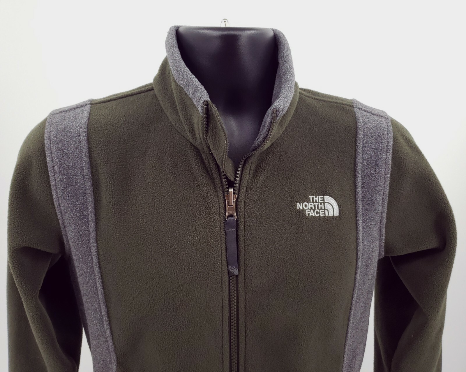 EUC! The North Face Black Fleece Jacket Kids T206 T606 F09 Olive & Grey ...