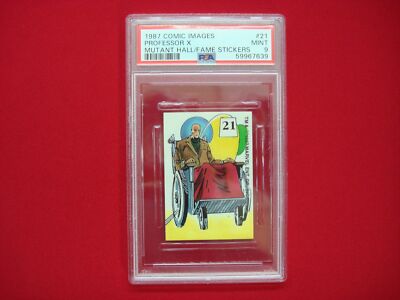 PROFESSOR X #21 1987 COMIC IMAGES MUTANT HALL OF FAME STICKER PSA 9 1st ...