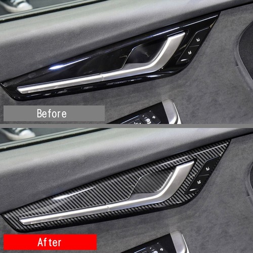 Carbon Fiber ABS Inner Door Handle Bowls Cover Trim Fit For KIA EV6 ...