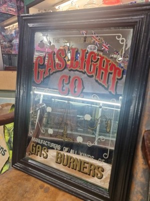 Vintage “Gas Light Co.” Mirror – Sheffield Style Sign – Gas Burners ...