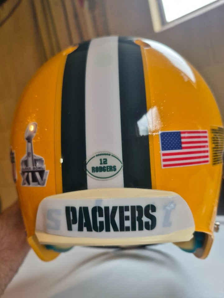 Green Bay Packers Schutt XP custom authentic Aaron Rodgers Helmet | eBay