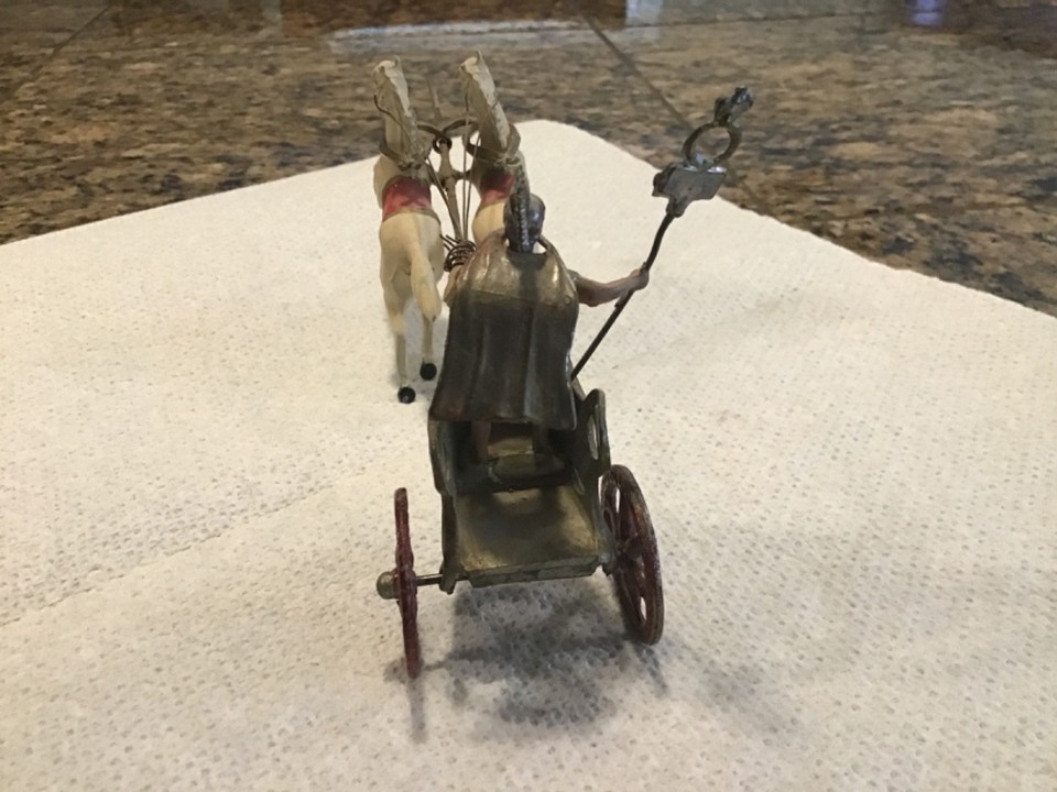 Vintage Heyde Type Two Horse Chariot With Roman Chariotere | eBay