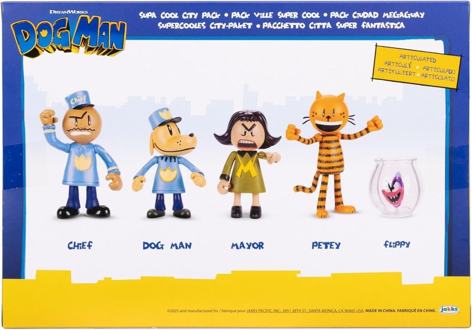 Jakks Dog Man 2.5 Inch Wave 3 Figures (Chief, Dog Man, Mayor, Petey ...