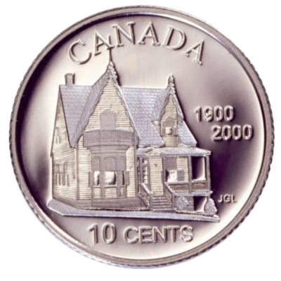 🇨🇦 Rare Canada Dime 10 cents Silver Coin, Desjardins Birth Credit ...