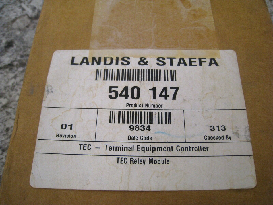 New Landis & Staefa 540-147 TEC Terminal Equipment Controller Relay ...
