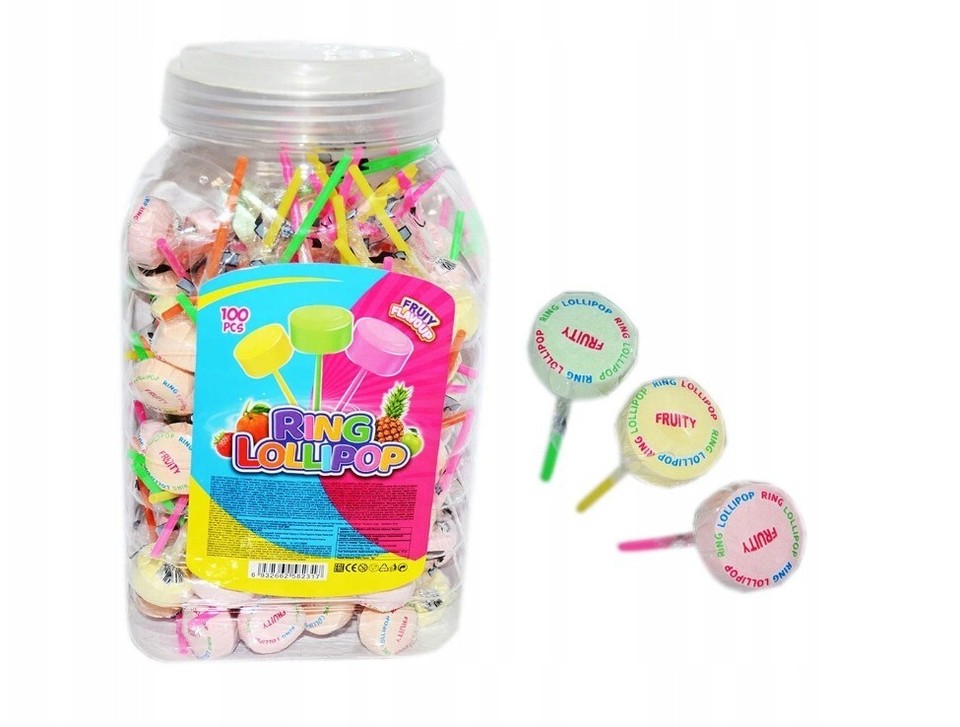 Profisa Ring Lollipop Fruit Flavours Powder Lollipops Candies Gift ...