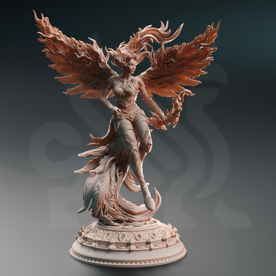Sairena Phoenix Sun Elf Ranger Rogue Angel Fighter Miniature | D&D DnD ...