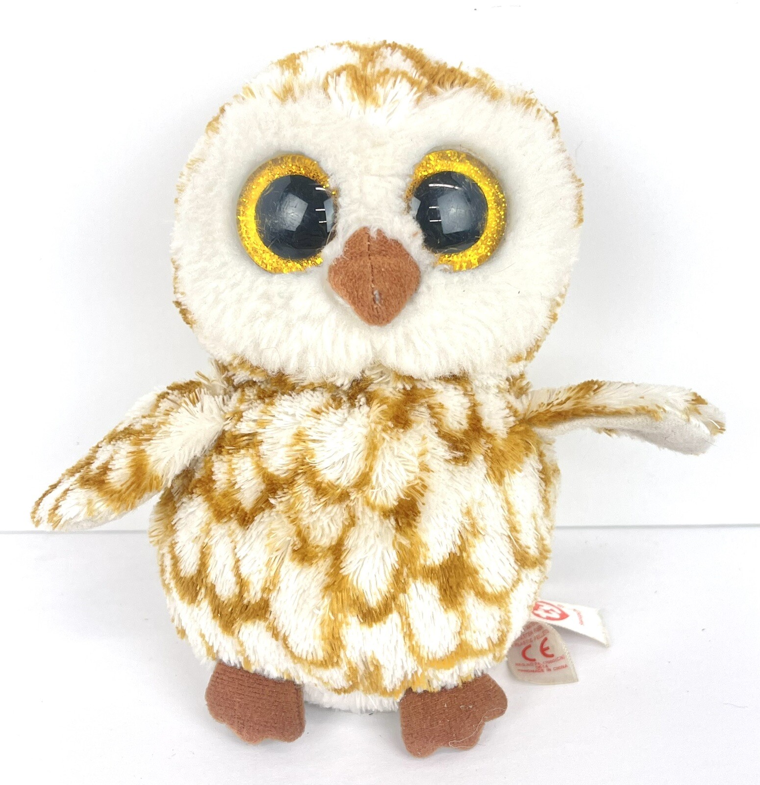 NWT Ty Beanie Boos SWOOPS the Owl the 6" Beanbag Plush Stuffed Glitter ...